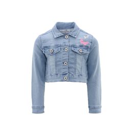 happy girls &Uuml;bergangsjacke M&auml;dchen Gr&ouml;&szlig;e 116 blue denim / gelb / pink / wei&szlig;