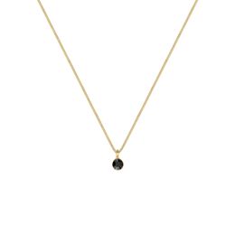 Elli Halskette Kristall Kette, Solit&auml;r-Kette Damen Gr&ouml;&szlig;e 45 gold / schwarz