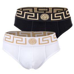 Versace Slip Herren Gr&ouml;&szlig;e M goldgelb / schwarz / wei&szlig;
