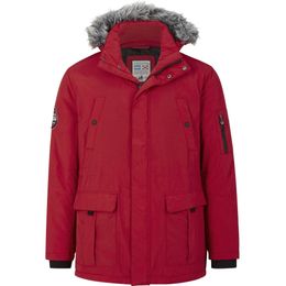 Jan Vanderstorm Winterparka 'Tom' Herren Gr&ouml;&szlig;e 4XL grau / rot / schwarz