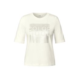 Cecil T-Shirt Damen Gr&ouml;&szlig;e XS silber / wollwei&szlig;