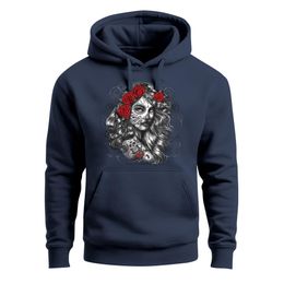 Neverless Sweatshirt 'Day of Dead' Herren Gr&ouml;&szlig;e XS navy