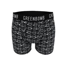 Greenbomb Boxershorts Herren Gr&ouml;&szlig;e L grau / schwarz / wei&szlig;