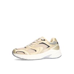 Manfield Sneaker Damen Gr&ouml;&szlig;e 42 gold / schwarz