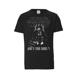 logoshirt T-Shirt 'Star Wars - Who's Your Daddy' Herren Gr&ouml;&szlig;e XS schwarz