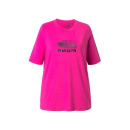 Ulla Popken Shirt Damen Gr&ouml;&szlig;e XXXL/4XL neonpink / schwarz