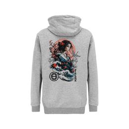 Oldskull Hoodie 'Asian Blossom Queen Logo' Herren Gr&ouml;&szlig;e XXL grau