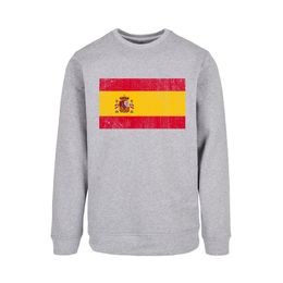 F4NT4STIC Sweatshirt 'Spain Spanien Flagge' Herren Gr&ouml;&szlig;e XL gelb / grau / rot