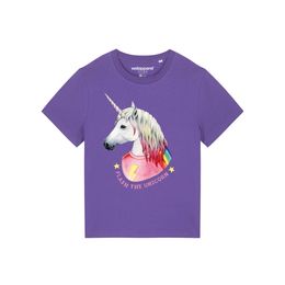 Watapparel T-Shirt ' Flash, the unicorn ' Damen Gr&ouml;&szlig;e XXL lila / mischfarben