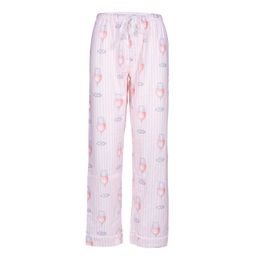 PJ Salvage Pyjamahose ' Flannels ' Damen Gr&ouml;&szlig;e XS hellpink / wei&szlig; Winterkleid