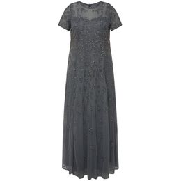 Ulla Popken Kleid Damen Gr&ouml;&szlig;e 48 grau Winterkleid
