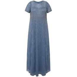 Ulla Popken Abendkleid Damen Gr&ouml;&szlig;e 44 taubenblau Winterkleid