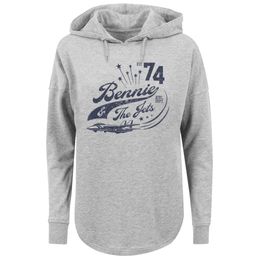 F4NT4STIC Sweatshirt 'Elton John Bennie And The Jets' Damen Gr&ouml;&szlig;e XS navy / grau