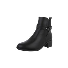 Ital-Design Stiefelette Damen Gr&ouml;&szlig;e 36 schwarz Winterschuhe