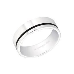 Amor Ring Herren Gr&ouml;&szlig;e 60 schwarzmeliert / silber