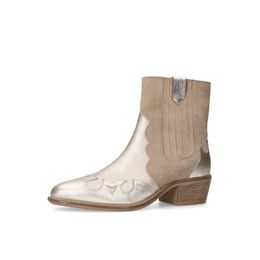 Manfield Cowboystiefel Damen Gr&ouml;&szlig;e 38 dunkelbeige / gold Winterschuhe