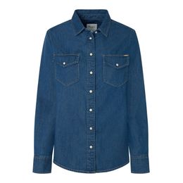 Pepe Jeans Bluse Damen Gr&ouml;&szlig;e L blau