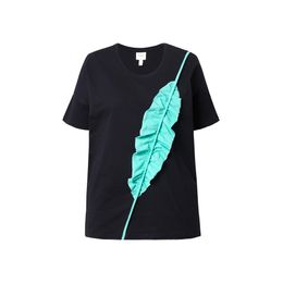 Ulla Popken Shirt Damen Gr&ouml;&szlig;e XL/XXL aqua / schwarz