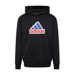adidas Sportswear Sweatshirt Herren Gr&ouml;&szlig;e M blau / dunkelrot / schwarz / wei&szlig;