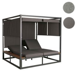 Mendler Aluminium Lounge-Gartenliege HWC-M63, Sonnenliege Bali-Liege Outdoor-Bett Daybed, 10cm-Polster 200cm 104805