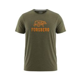 Forsberg T-Shirt 'Skogson' Herren Gr&ouml;&szlig;e S gr&uuml;nmeliert / orange