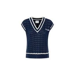 Pepe Jeans Pullover 'IVA VEST' Damen Gr&ouml;&szlig;e M marine / wei&szlig;