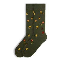 von Jungfeld Socken 'SIGNATURE ICONS' Damen Gr&ouml;&szlig;e 35/38 oliv