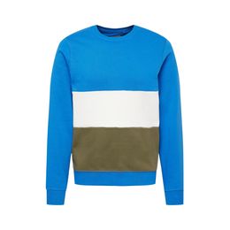 Blend Sweatshirt Herren Gr&ouml;&szlig;e S blau / oliv / wei&szlig;