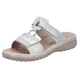 Rieker Pantolette Damen Gr&ouml;&szlig;e 37 silber / wei&szlig;