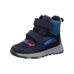 Vado Stiefelette Jungen Gr&ouml;&szlig;e 30 blau / navy / neonpink / offwhite
