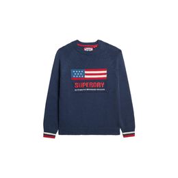Superdry & Co Pullover Damen Gr&ouml;&szlig;e S marine / blutrot / wei&szlig;