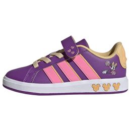 adidas Sportswear Sneaker 'Disney Minnie Mouse Grand Court' Jungen Gr&ouml;&szlig;e 30.5 goldgelb / brombeer / pink
