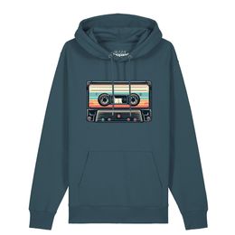 Watapparel Sweatshirt 'Retro Kassette' Herren Gr&ouml;&szlig;e 5XL petrol / mischfarben