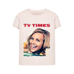 F4NT4STIC T-Shirt 'TV Times Honor Blackman 1964 Cover' Damen Gr&ouml;&szlig;e M mischfarben / rosa