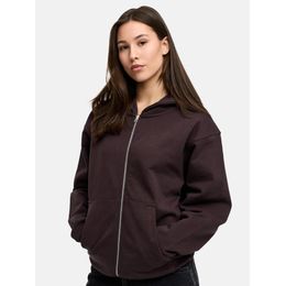 Daily Cotton Sweatjacke 'DCLUGO' Damen Gr&ouml;&szlig;e L schoko