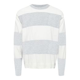 !Solid Pullover 'Fedele' Herren Gr&ouml;&szlig;e S hellgrau / graumeliert / wei&szlig;