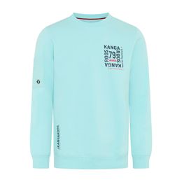 Kangaroos Sweatshirt Herren Gr&ouml;&szlig;e M aqua / anthrazit / orange