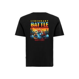 Oldskull T-Shirt 'Retro Pixel Battle Logo Graphic' Damen Gr&ouml;&szlig;e M schwarz