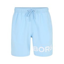 Bj&ouml;rn Borg Bj&ouml;rn Borg Badeshorts 'Sheldon' Herren Gr&ouml;&szlig;e M hellblau / wei&szlig;