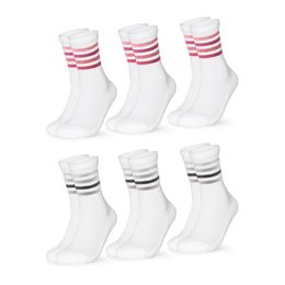 Occulto Socken 'Steffi' Damen Gr&ouml;&szlig;e 39/42 mischfarben / wei&szlig;