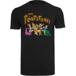 F4NT4STIC T-Shirt 'The Flintstones Group Distressed' Herren Gr&ouml;&szlig;e 4XL goldgelb / gr&uuml;n / hummer / schwarz