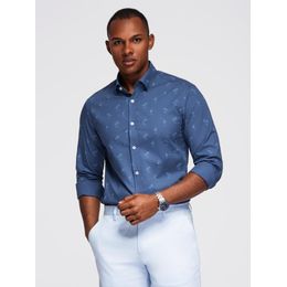 Ombre Hemd 'OM-SHCS-0156' Herren Gr&ouml;&szlig;e S hellblau / dunkelblau