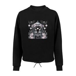 F4NT4STIC Sweatshirt 'Skelett Paar Valentinstag' Damen Gr&ouml;&szlig;e S rosa / schwarz / wollwei&szlig;