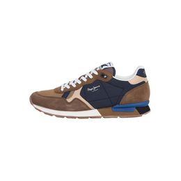 Pepe Jeans Sneaker 'Brit Colors' Herren Gr&ouml;&szlig;e 43 beige / hellbeige / dunkelblau