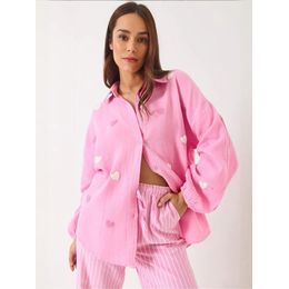 Bianco Lucci Bluse Damen Gr&ouml;&szlig;e M rosa / offwhite