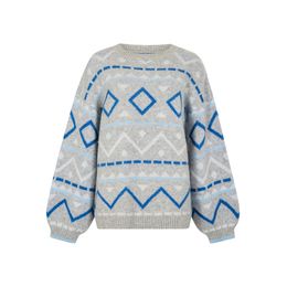 Apricot Chevron Geometric Retro Jumper ' ' Damen Gr&ouml;&szlig;e XXL blau
