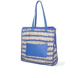 Viola Castellani Shopper Damen Gr&ouml;&szlig;e One Size blau / naturwei&szlig;