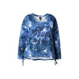 Ulla Popken Sweatshirt Damen Gr&ouml;&szlig;e 4XL/5XL blau
