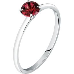 Live Diamond Ring Damen Gr&ouml;&szlig;e 50 rot / rubinrot / silber