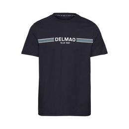 Delmao T-Shirt Herren Gr&ouml;&szlig;e M marine / wei&szlig;